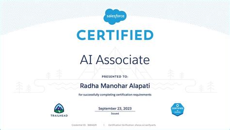 Salesforceai Certified Ai Salesforce Certifiedprofessional Manohar A