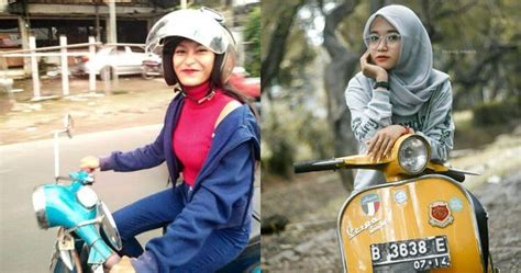Potret Cewek Cantik Pecinta Vespa Bikin Cowok Pengen Diboncengin Kaskus