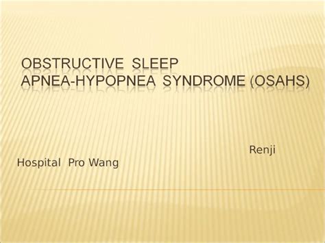 Ppt Renji Hospital Pro Wang 1 2 3 Sleep Related Hypoventilation
