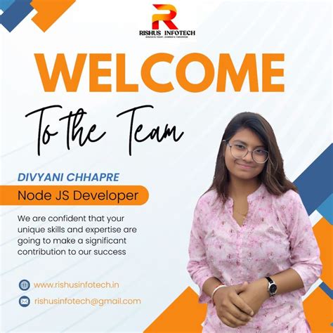 Rishus Infotech On Linkedin 🎉 Exciting News 🎉 Lets Give A Warm Welcome To Divyani Chhapre