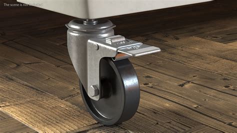 Swivel Threaded Stem Caster With Brake 3d Model 24 3ds Blend C4d Fbx Max Ma Lxo Obj