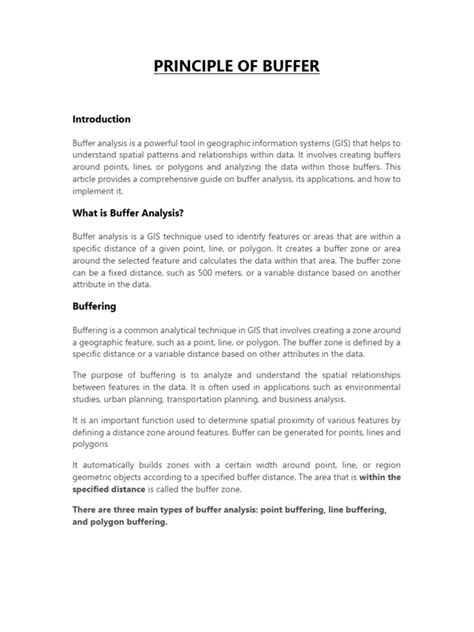 buffer pdf geographic information system spatial analysis