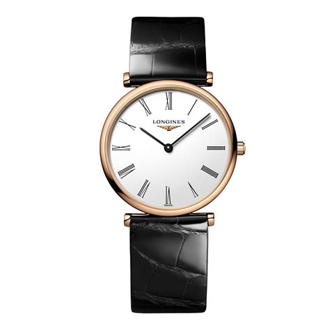 La Grande Classique De Longines Quartz Red Pvd Coating White Dial Strap Watch Longines Us
