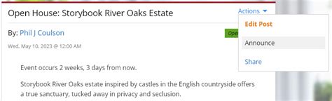 Announce Or Share A Post Workspace