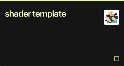 shader template codesandbox