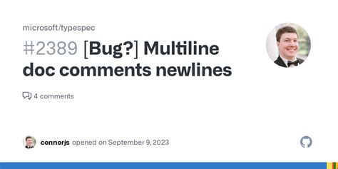 Bug Multiline Doc Comments Newlines · Issue 2389 · Microsoft