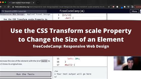 Use The CSS Transform Scale Property To Change The Size Of An Element Applied Visual Design