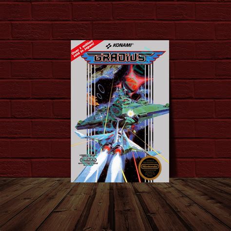 Gradius Nintendo NES Video Game Cover Reprint Poster X Etsy