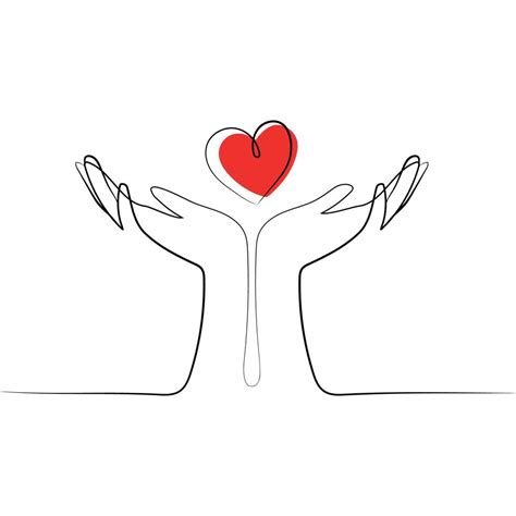 Hands Cupped Heart Hand Clipart Drawings Holding Outline Two Praying