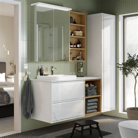ÄngsjÖn BacksjÖn Bathroom Vanity With Sink And Faucet High Gloss White