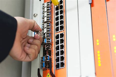 Fix Network Switch In Data Center Room Wired Installation Network Photo Background And Picture