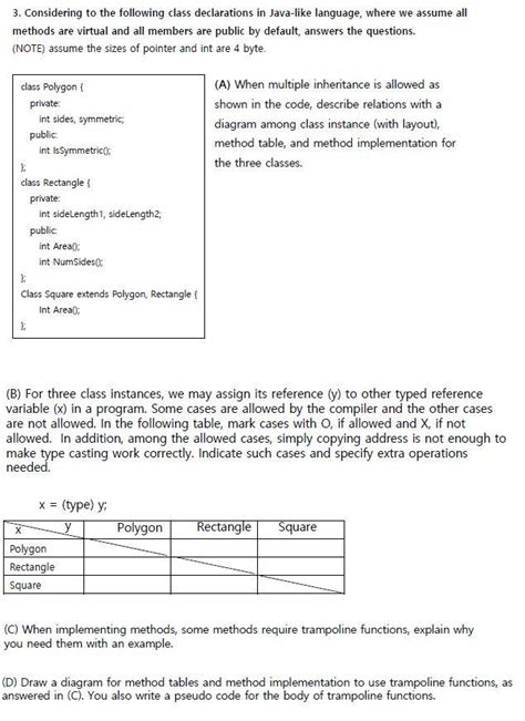solved 3 considering to the following class declarations in