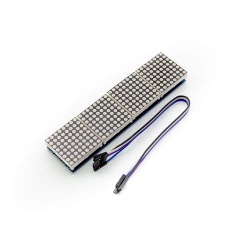 4 module mit 8x8 led dot matrix 32x8 rot mit max7219 für display