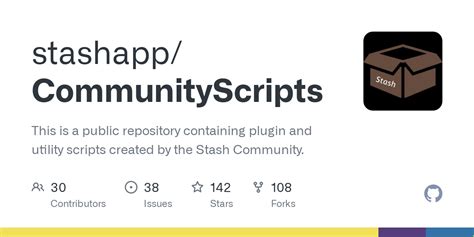 Github Stashappcommunityscripts This Is A Public Repository Containing Plugin And Utility