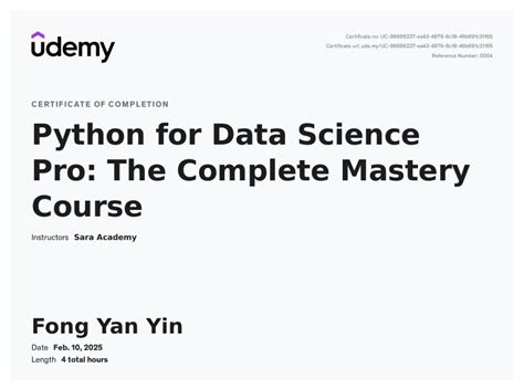 Datascience Python Machinelearning Udemy Pythonfordatascience Yanyin Fong
