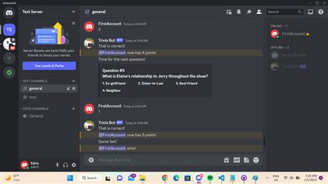 Discord Trivia Bot Devpost