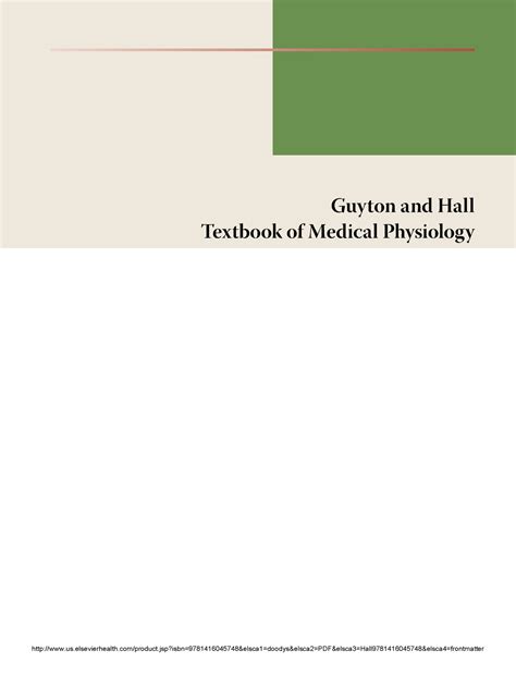 Physiology Guton chapters - Guyton and Hall Textbook of Medical ...