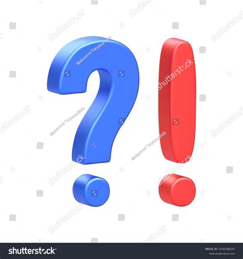 3d Blue Question Mark Red Exclamation Stock Vector Royalty Free