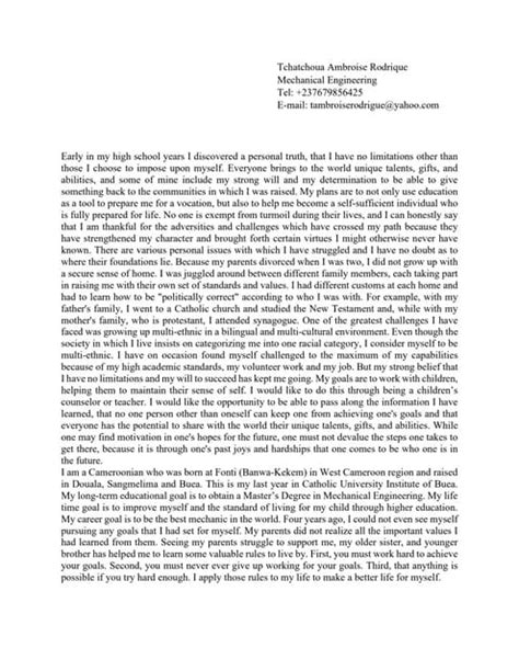 Student Statement Of Purpose Pdf