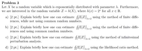 solved let x be a random variable which is exponentially