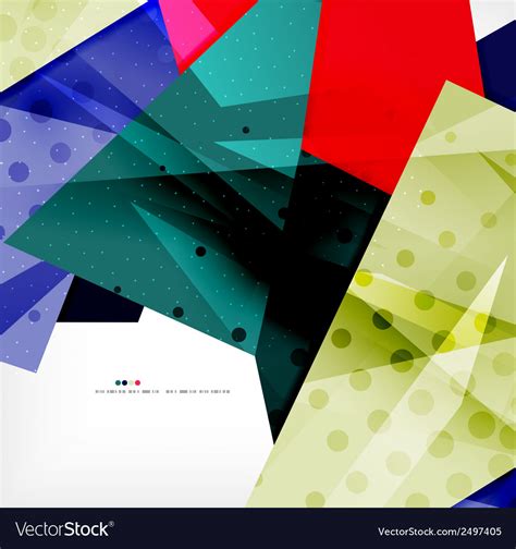 Abstract Colorful Overlapping Composition Vector Image