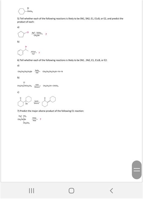 Solved 5 Tell Whether Each Of The Following Reactions Is
