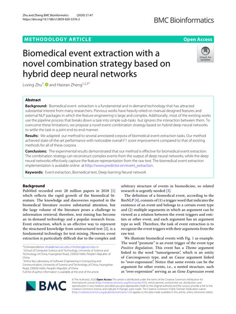 Pdf Biomedical Event Extraction With A Novel Combination Strategy Based On Hybrid Deep Neural