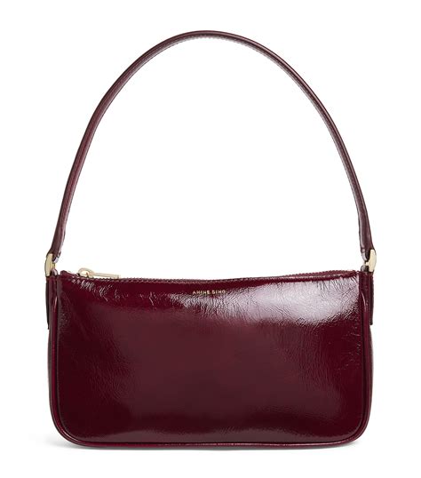 Anine Bing Burgundy Mini Leather Elly Shoulder Bag Harrods Hk