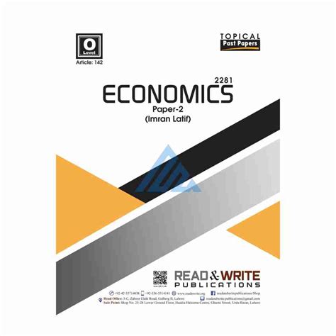 O Level And Igcse Economics Paper 2 Topical Read And Write Maryam Academy Booksellers