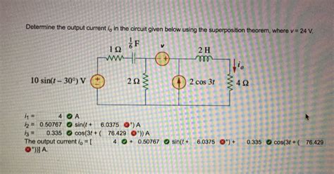 Solved Determine The Output Current Loin The Circuit Given Chegg