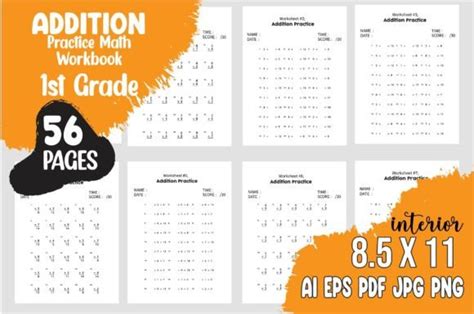 Addition Math Worksheet Graphic By Creative Design · Creative Fabrica