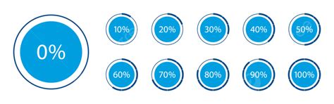 Circle With Percentage Load Progress Management For Web Png And