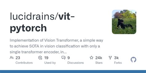 Github Lucidrainsvit Pytorch Implementation Of Vision Transformer A Simple Way To Achieve
