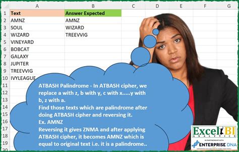 how to solve atbash cipher challenge excel bi posted on the topic