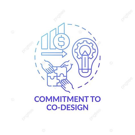 Commitment To Co Design Concept Icon Conceptual Linear Progress Vector