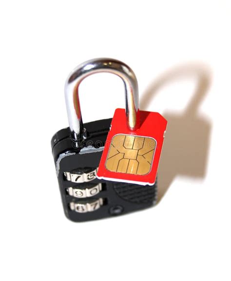 SIM Lock Stock Photo Image Of Break Symbolic Chip