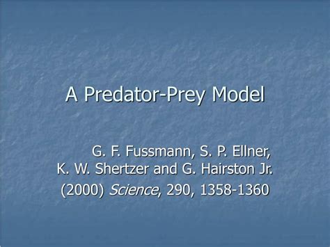 Ppt A Predator Prey Model Powerpoint Presentation Free Download Id7091942