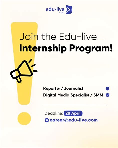 Join The Edu Live Internship Program Edu Live Global Education
