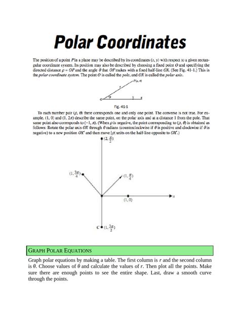 Polar Curve Pdf