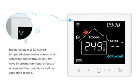 Modbus Fcu Lcd Programmable 3a Smart Wifi Fan Coil Thermostat