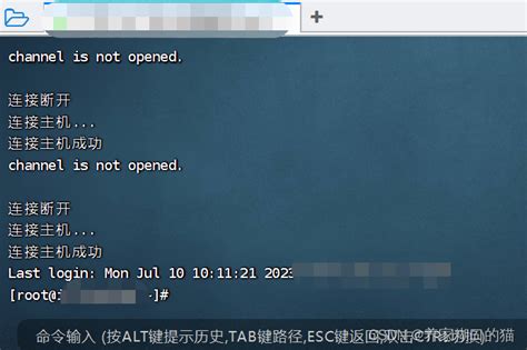 finalshell 连接成功马上又断开，提示channel is not opened._finalshell 自动断开-CSDN博客