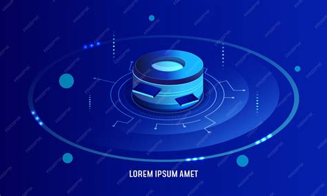 Premium Vector Big Data Flow Processing Concept Cloud Database Isometric Vector