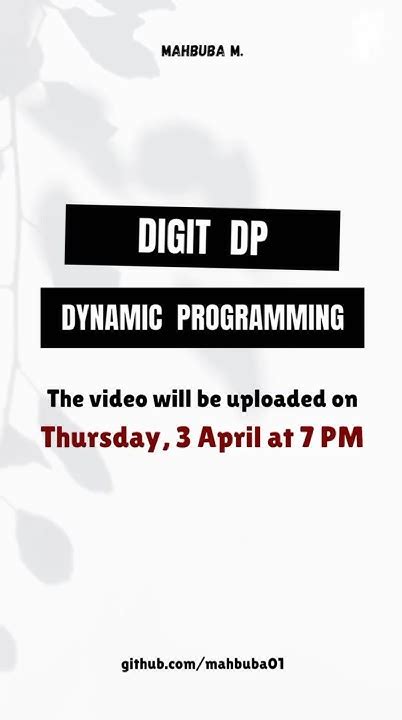 Digit Dp Dynamic Programming Guide In Bangla Beginner To Advanced