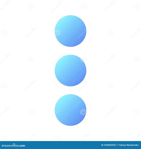 ellipsis menu pixel perfect flat gradient color ui icon stock vector