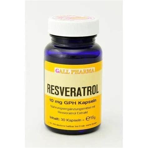 Resveratrol 10 Mg Gph Capsules Elivera Uk
