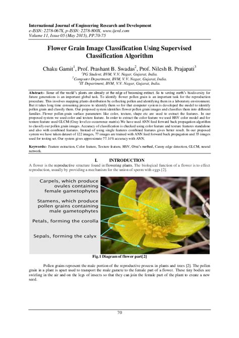 Pdf Flower Grain Image Classification Using Supervised Classification