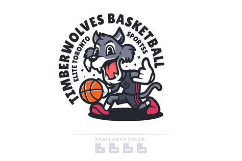 Timber Wolf Basketball Logo Illustration Par Maikofarazhatta · Creative