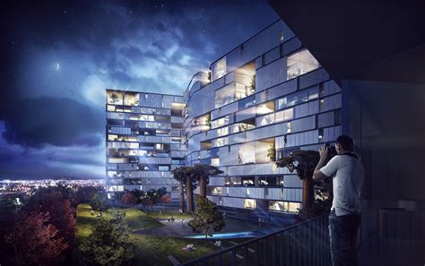 3d Visualization 3d Render Hotel Nature On Behance