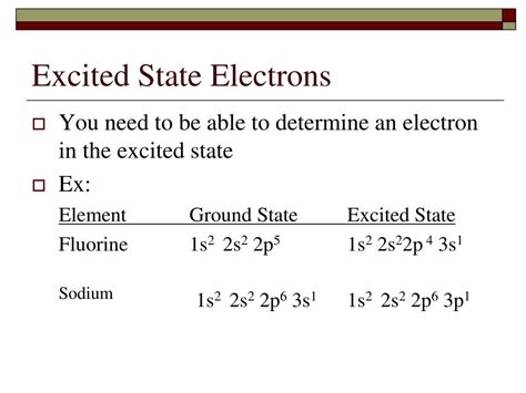 Ppt Electron Configuration Ions And Excite State Powerpoint