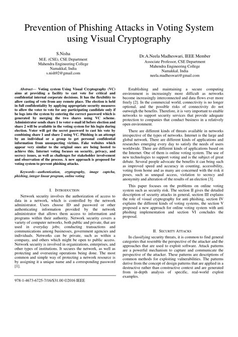 Pdf Prevention Of Phishing Attacks In Voting System Using Visual
